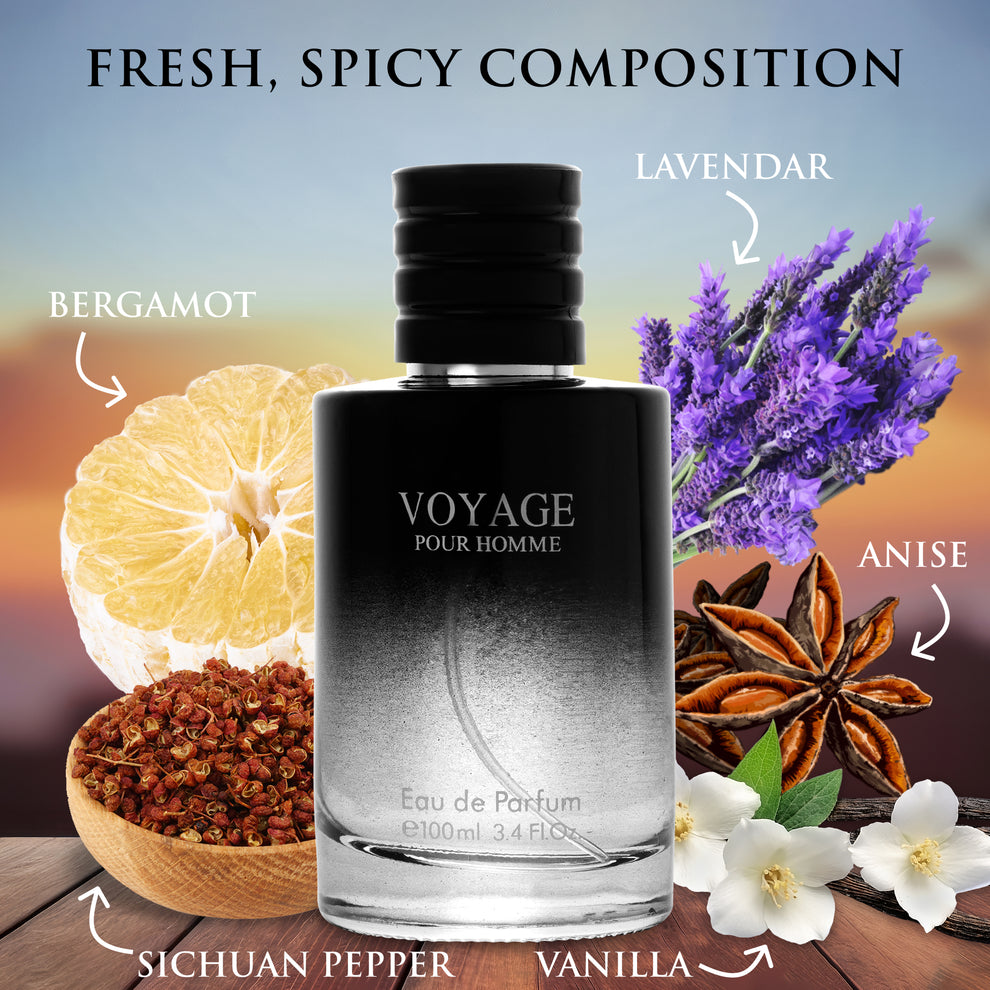 Voyage 3.4 Oz Perfume for Men - Embark on a Journey of Bold Masculinit ...
